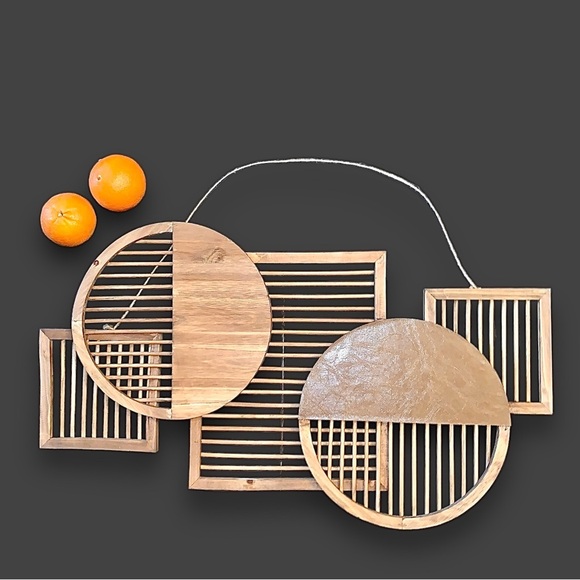 Vintage | Wall Decor | V I N T A G E Large Mcm Boho Geometric Wooden ...